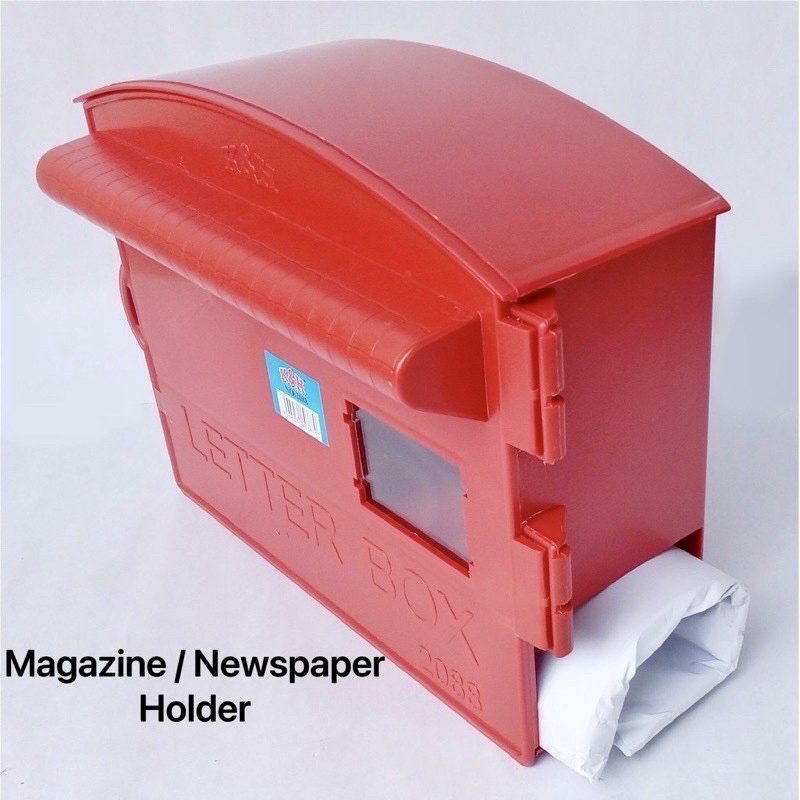 PVC Red Post Letter Box 2088/ Plastic Mail Box / Peti Surat Plastik ...