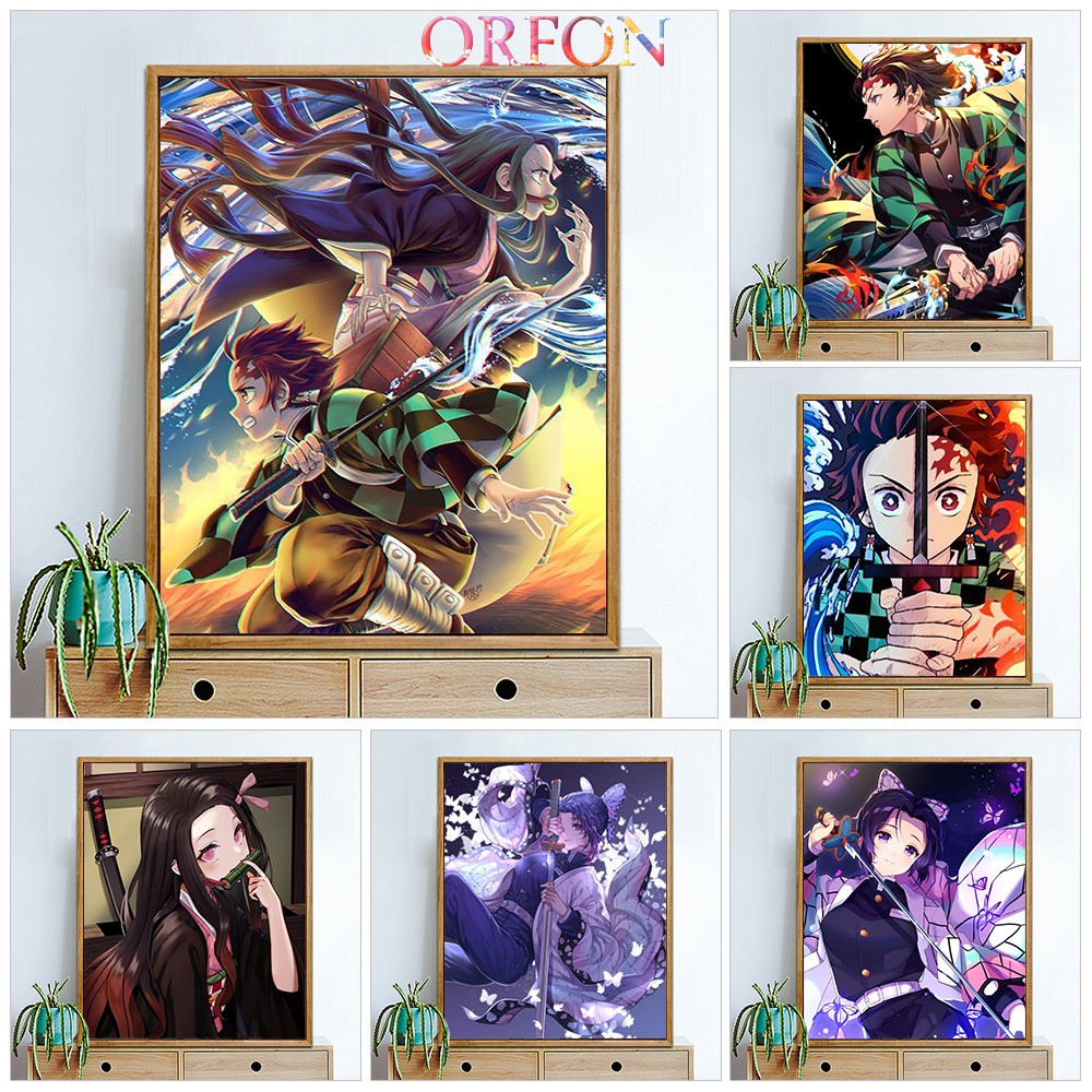 Paint by number anime~Demon Slayer~鬼滅の刃~Zero Basis Draw By Yourself ...