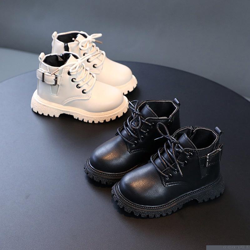 Kids Shoes Children's Solid Color Boots Girls Boys Short Boots Non-Slip ...