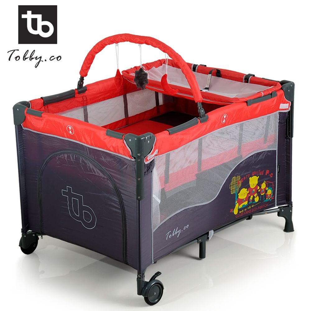 My Dear 26066 Tobby Series Playpen with Side Slide Door and Toys Bar ...
