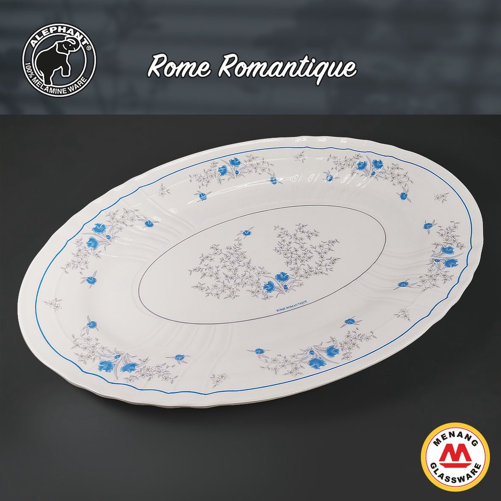 Melamine Rome Romantique Pinggan Bujur 16'' 1pc | Shopee Malaysia