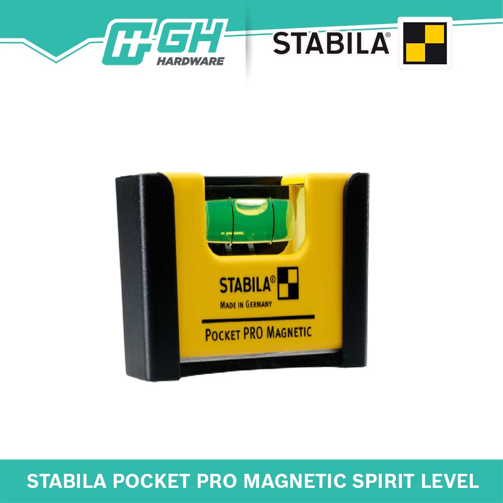 [ GH HARDWARE ] STABILA Pocket Pro Magnetic Mini Pocket Water Level ...