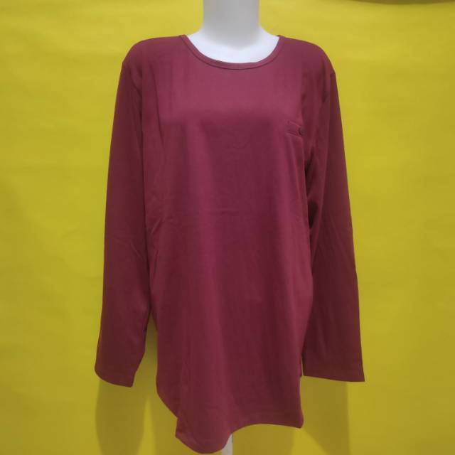 Plain chisel woman shirt (Maroon) | Shopee Malaysia
