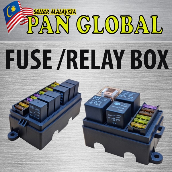 12 Way Blade Fuse Holder Box with Spade Terminals and Fuse 4PCS 4Pin ...