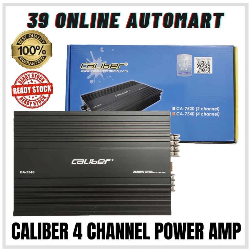 CALIBER CA-7540 4 CHANNEL POWER AMPLIFIER (2600WATTS) | Shopee Malaysia