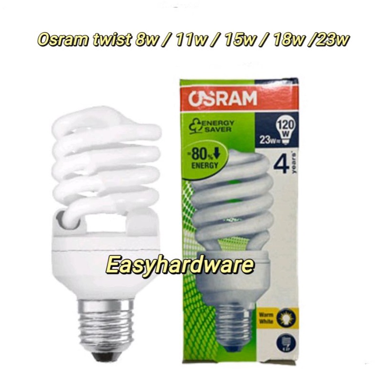 Osram Dulux twist E27 bulb 8w / 11w / 15w / 18w /23w | Shopee Malaysia