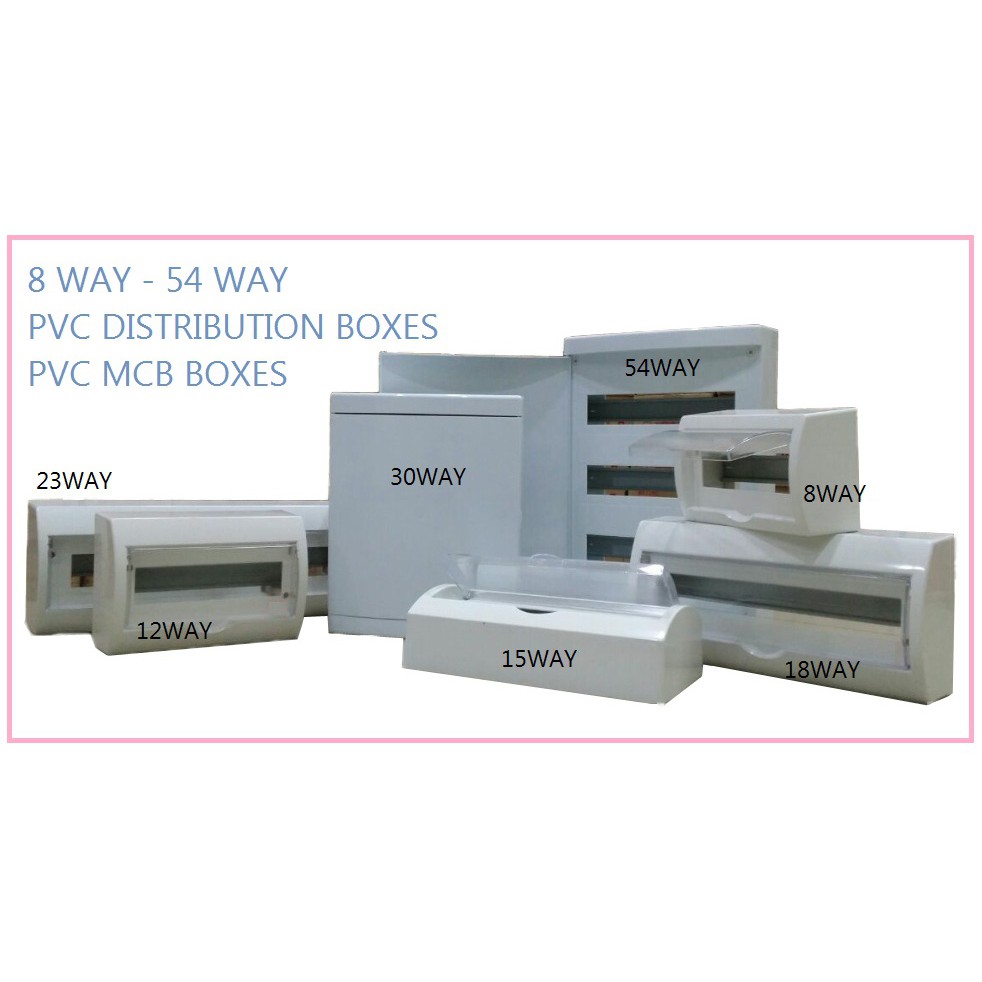 8Way - 23Way PVC MCB Box / Consumer PVC Box / DB Box | Shopee Malaysia