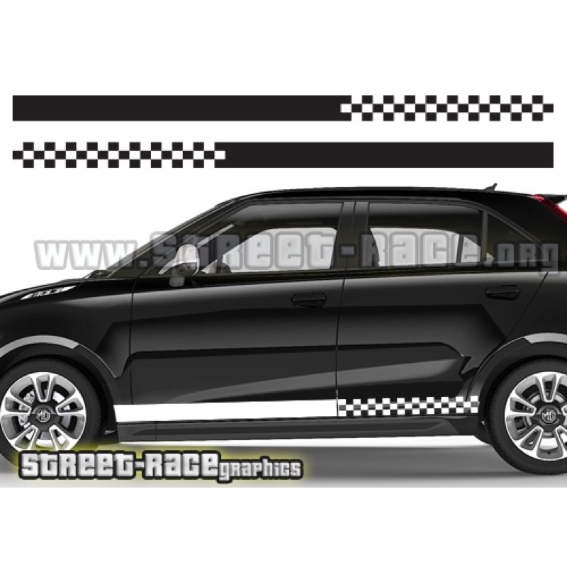 [Ready Stock]K116# Universal Cars Grid Flag 2 Sides Body Lining Vinyl ...