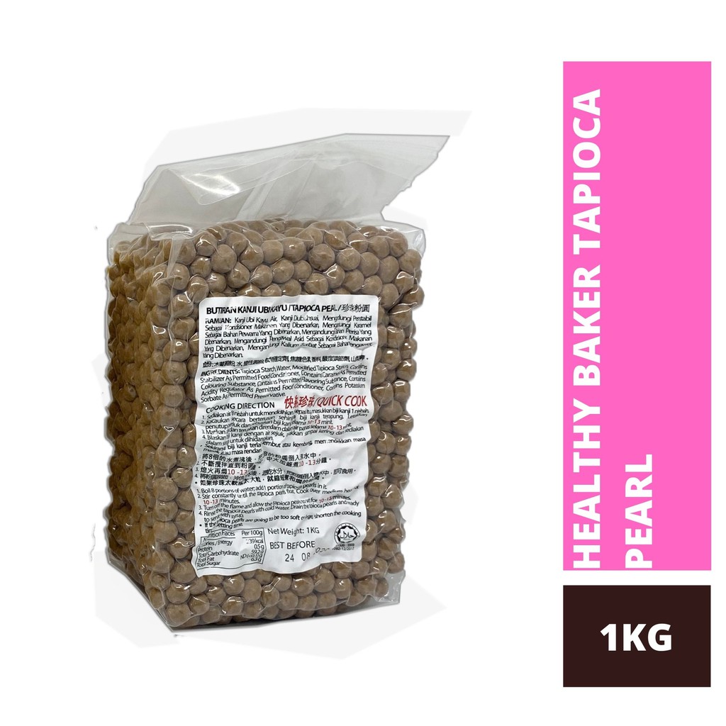 BOBA / Tapioca Pearl / QUICK COOK BUBBLE TEA / Butiran Kanji Ubi Kayu Halal 1kg/450g | Shopee ...