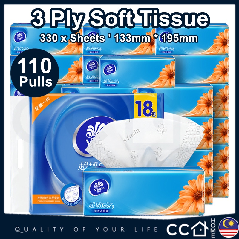 100Pulls 3 Ply Tissue Soft Tissue Facial Kitchen Towel Tissue Facial ...