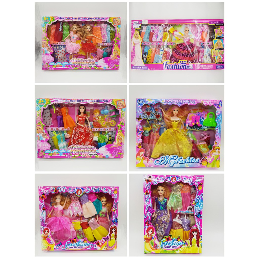 Barbie Doll Set For Children | Modern Pretty Girl Set | Anak Patung ...
