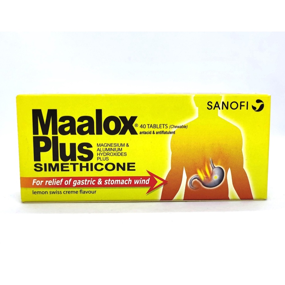 Maalox Plus Tablets 40s (For Relief of Gastric, Stomach Wind ...