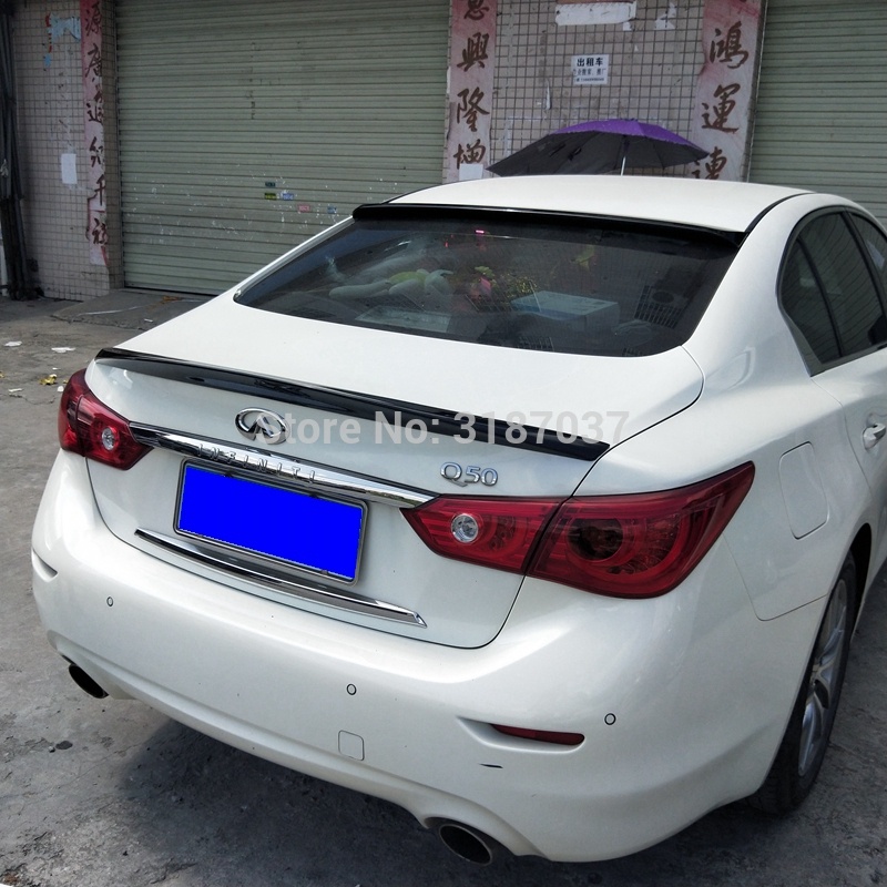 For Infiniti Q50 spoiler 2014 2015 2016 ABS Plastic Unpainted Color ...