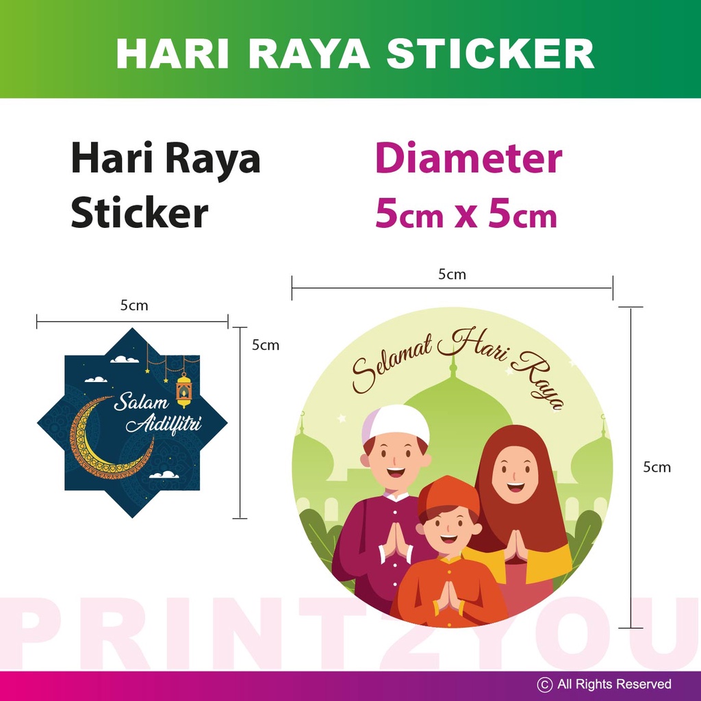 [100PCS] Hari Raya Stickers, Mirrorkote Sticker | Shopee Malaysia