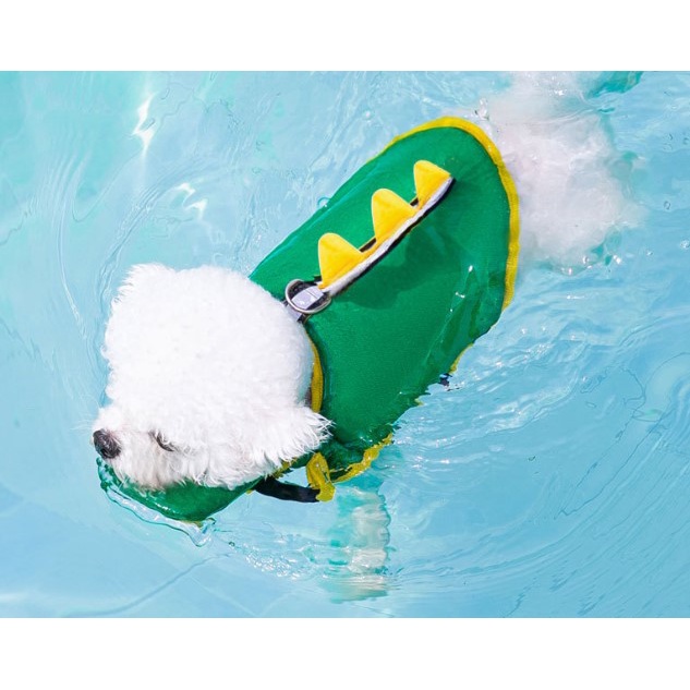 [Ready Stock] Pet Swimsuit Life Jacket for Dog Puppy Swimming Wear 可爱绿色 ...