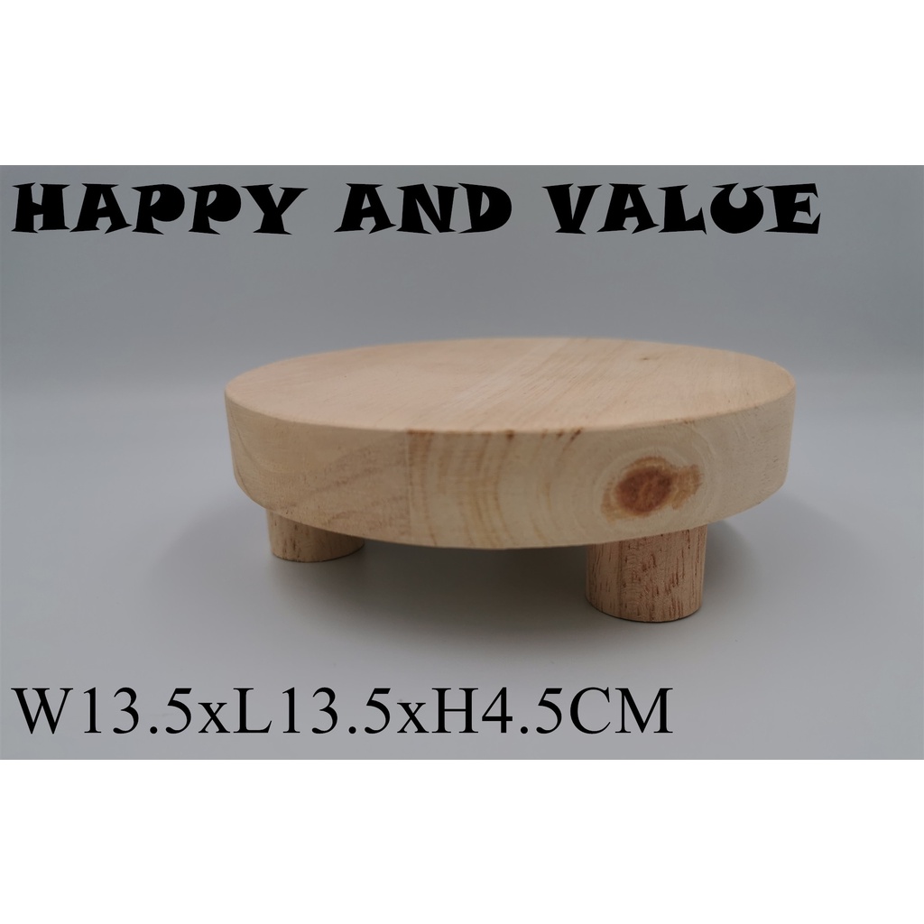 Mini Wood Board With Stand Multipurpose Use ( Round / Rectangle ...