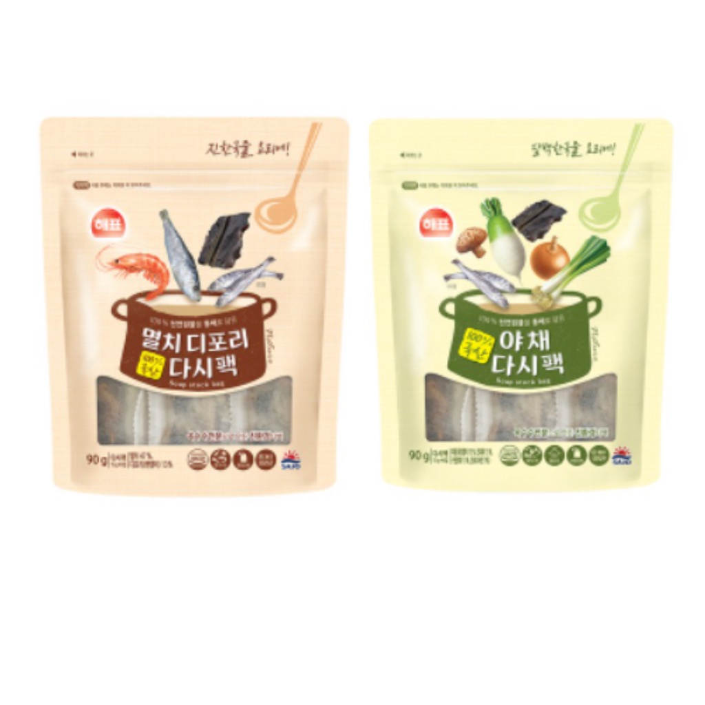 [Haepyo] Vegetable dashi Pack 15 g*6ea/anchovy dashi pack/for Korean ...
