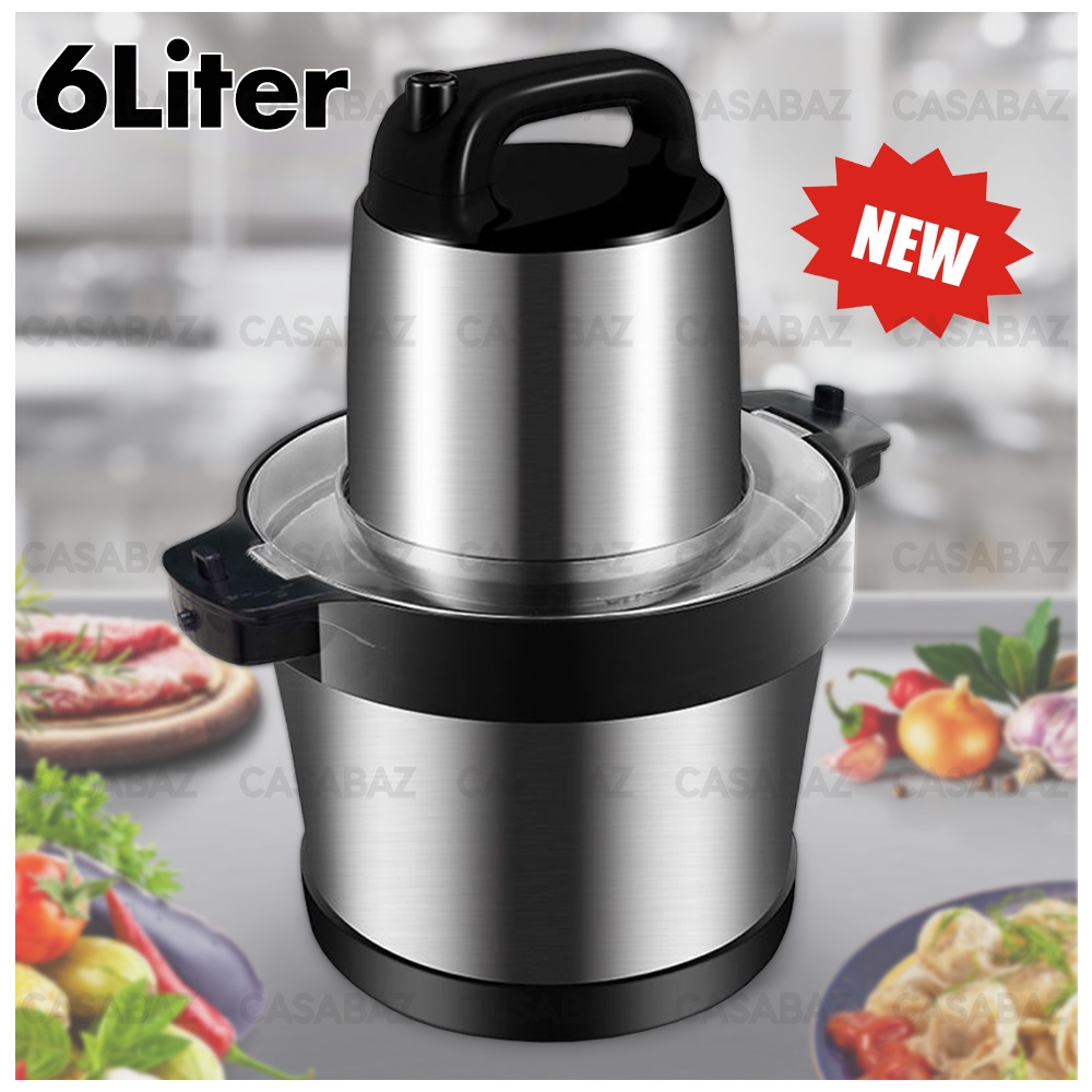 Clearance STAINLESS STEEL HEAVY DUTY MIXER & BLENDER 6L /5L Meat Grinder Chopper Food Processor ...
