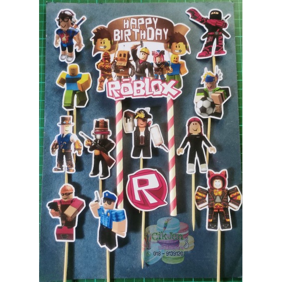 Roblox Cake Topper Set Custom A4 Size | Shopee Malaysia