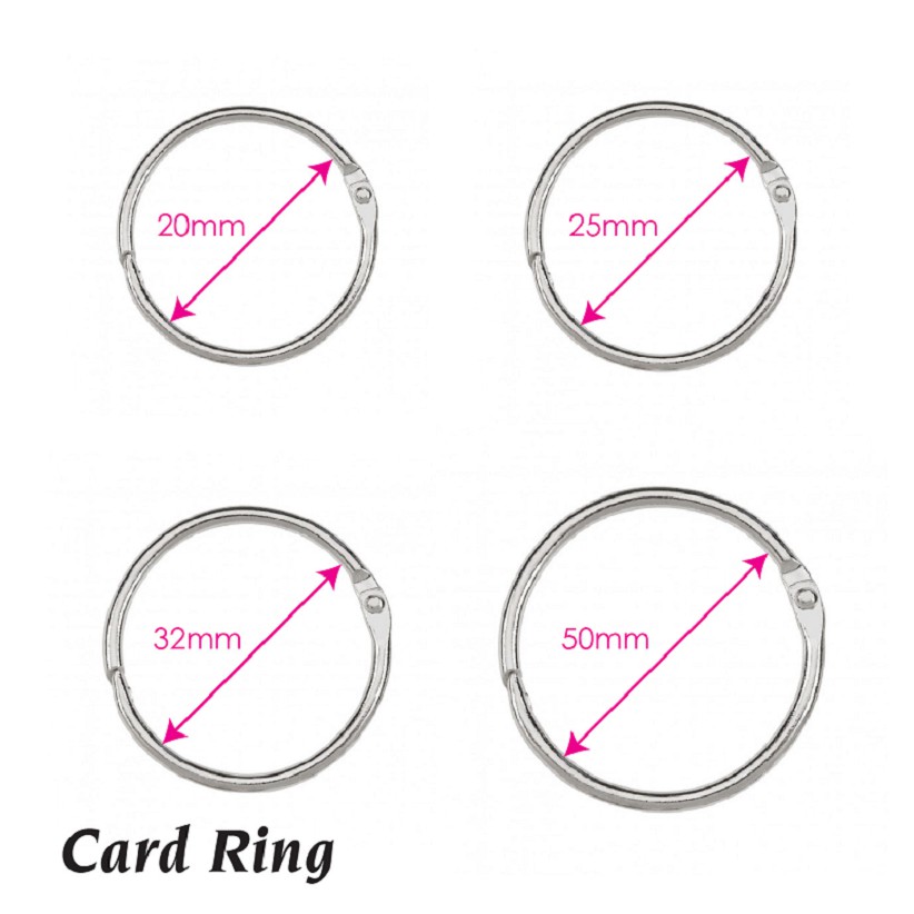 Book Binder Card Rings / Cincin / Metal Hinged Rings / Scrapbook Key ...