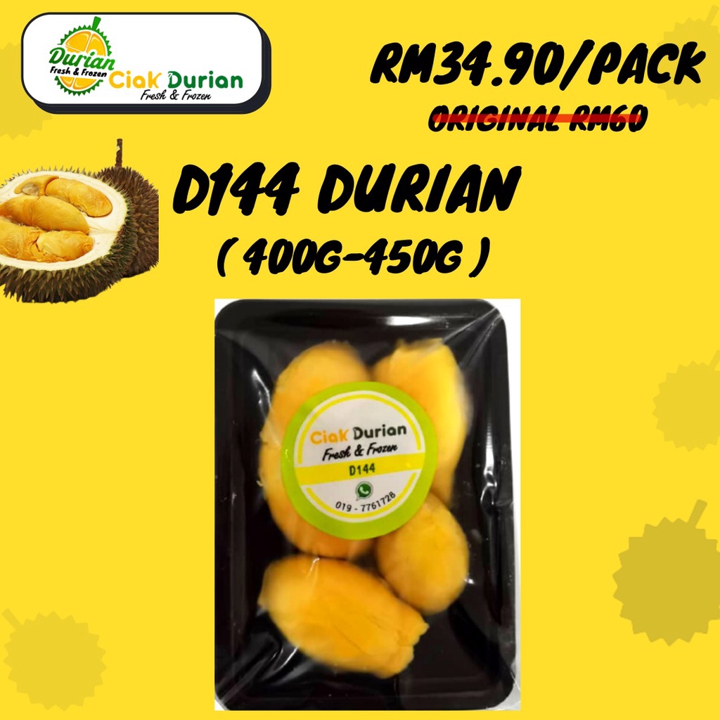 [CIAK DURIAN] D144 Durian Fresh and Frozen (400g - 450g) | Shopee Malaysia