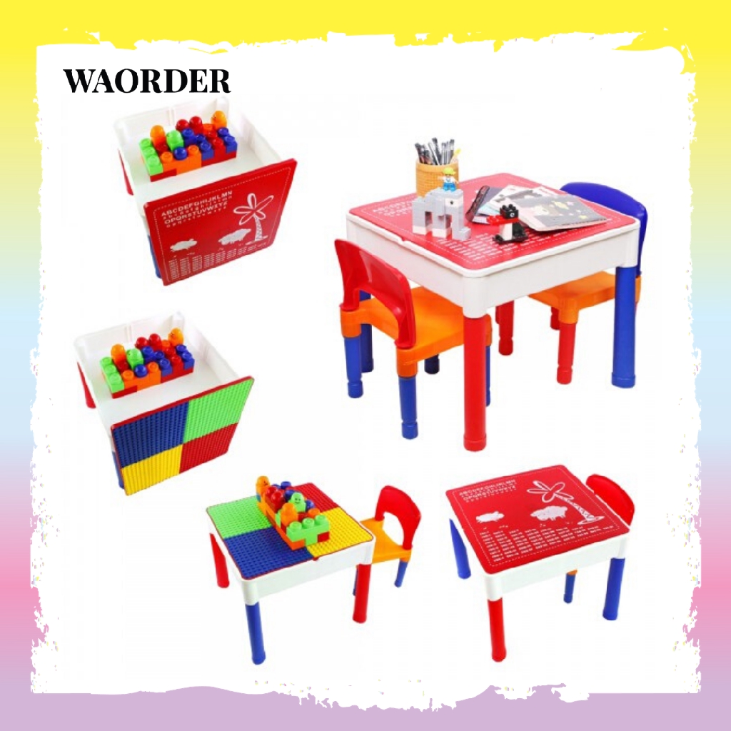 AR811 3 In 1 Learning Desk and Play Desk for Kids (Include 1 Table and ...