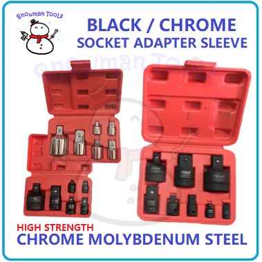 PRC SOCKET BLACK IMPACT ADAPTER CHROME NUT SET 1/2" 3/4" 3/8'' 1" 1/2 ...