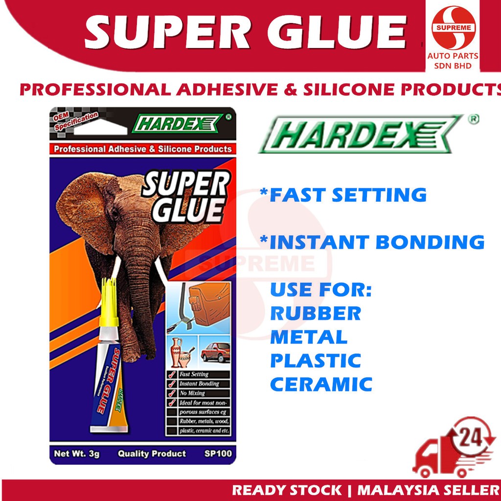 S2U Hardex Super Glue Elephant 3g For Surface Rubber Metal Plastics ...