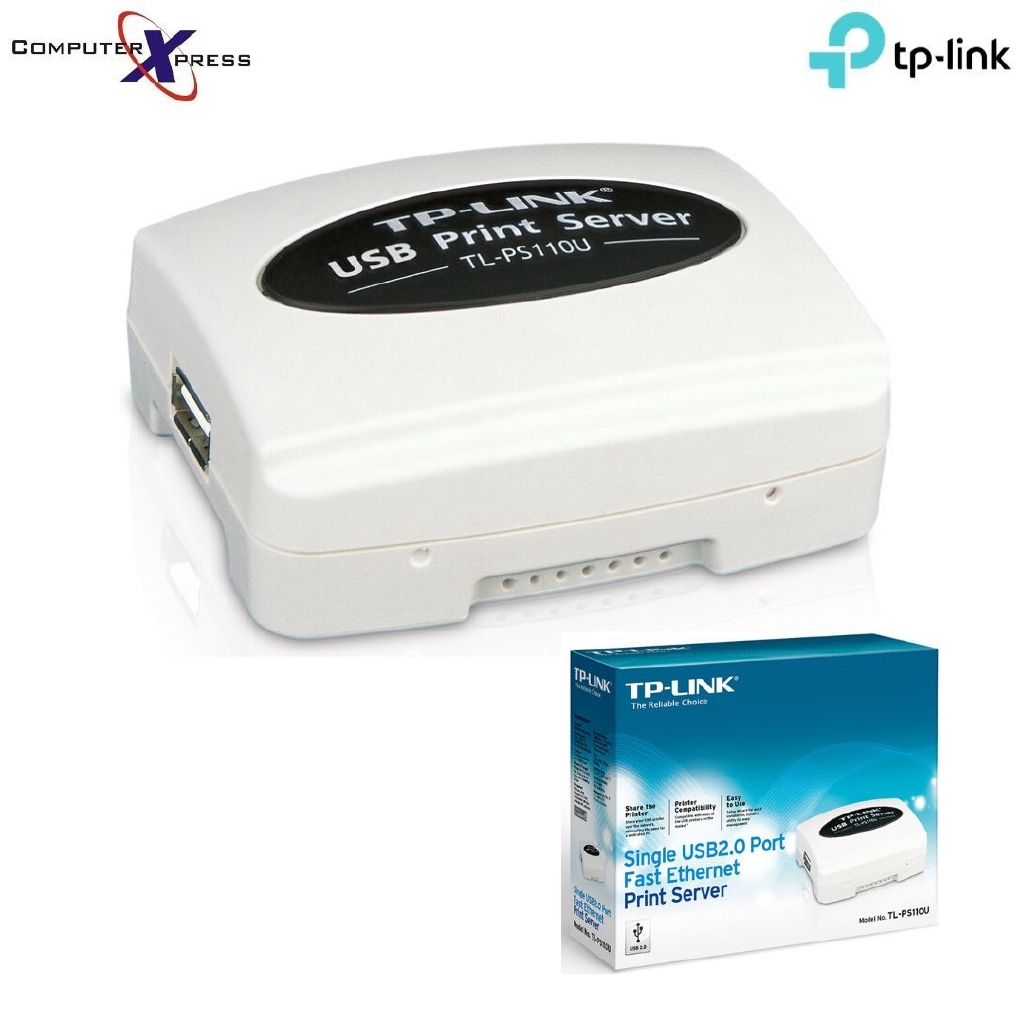 TP-Link TL-PS110U Single USB 2.0 Port Fast Ethernet Print Server ...