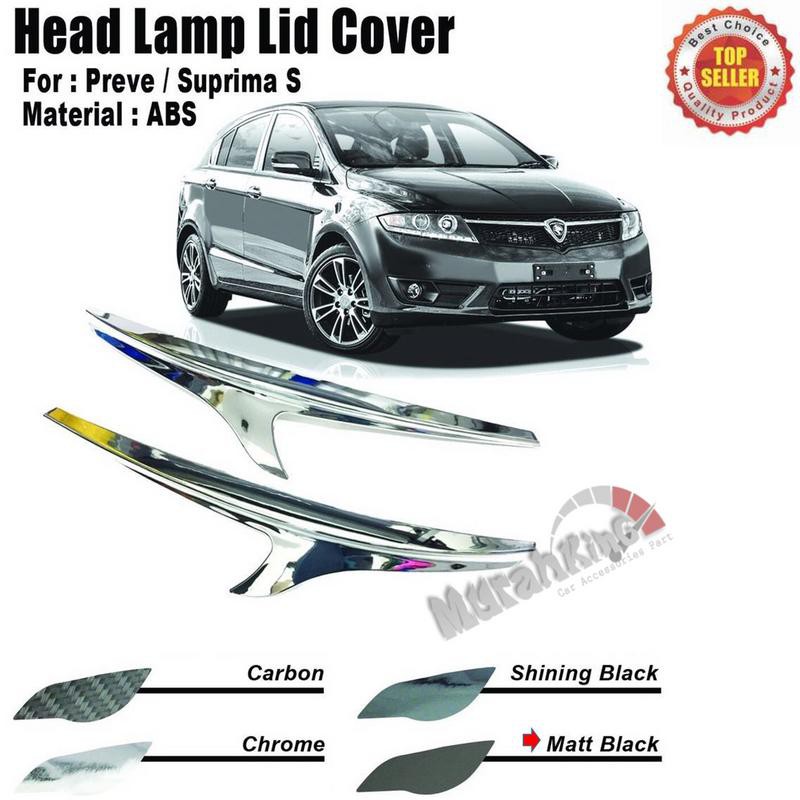 Proton Preve Custom Fit ABS Car Headlamp Eyelid (Matt Black) | Shopee ...