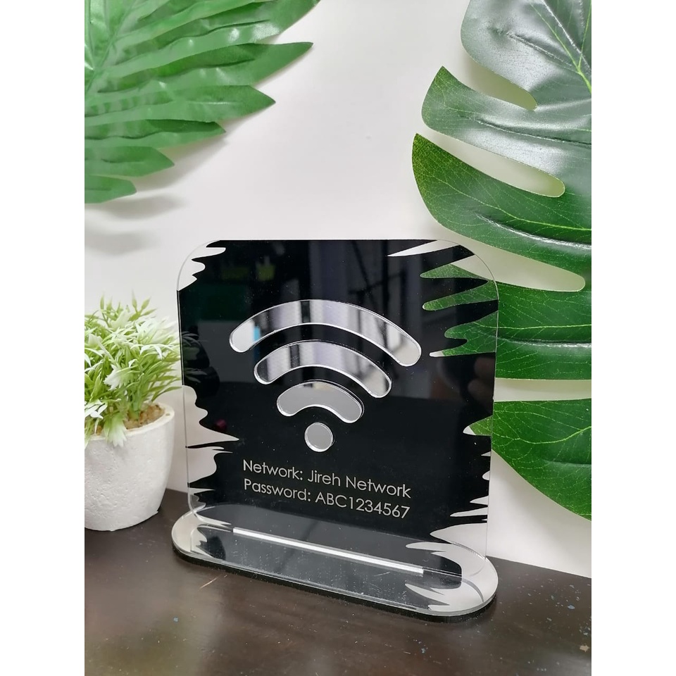 Counter Sign - Custom Acrylic Sign - QR Code, Wifi, Sosial Media I ...