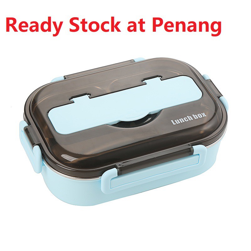 304 Stainless Steel 2Slot Keep Warm Lunch Bento Box 1000ml Free Spoon ...