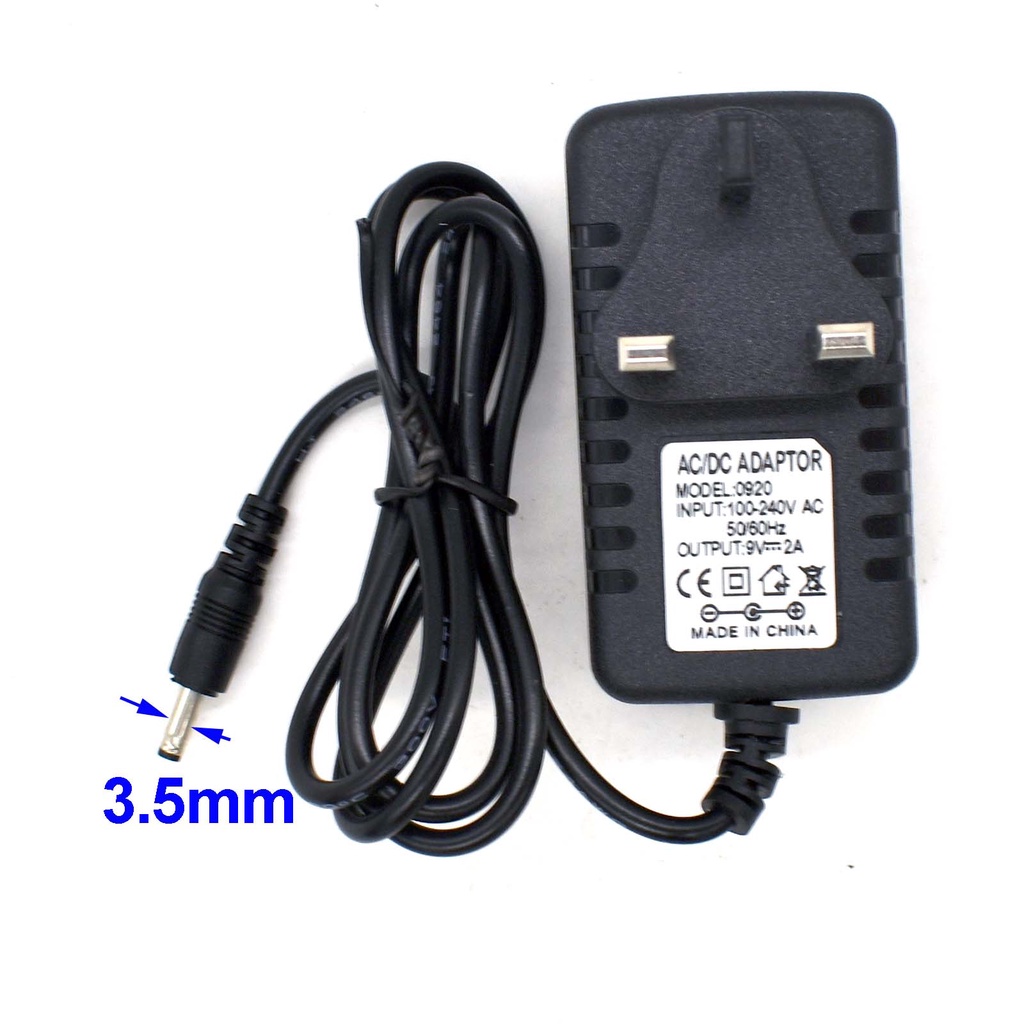 AC Power Adapter Charger DC 9V 2A 3.5mm 3.5x1.35mm 3pin Wall | Shopee Malaysia