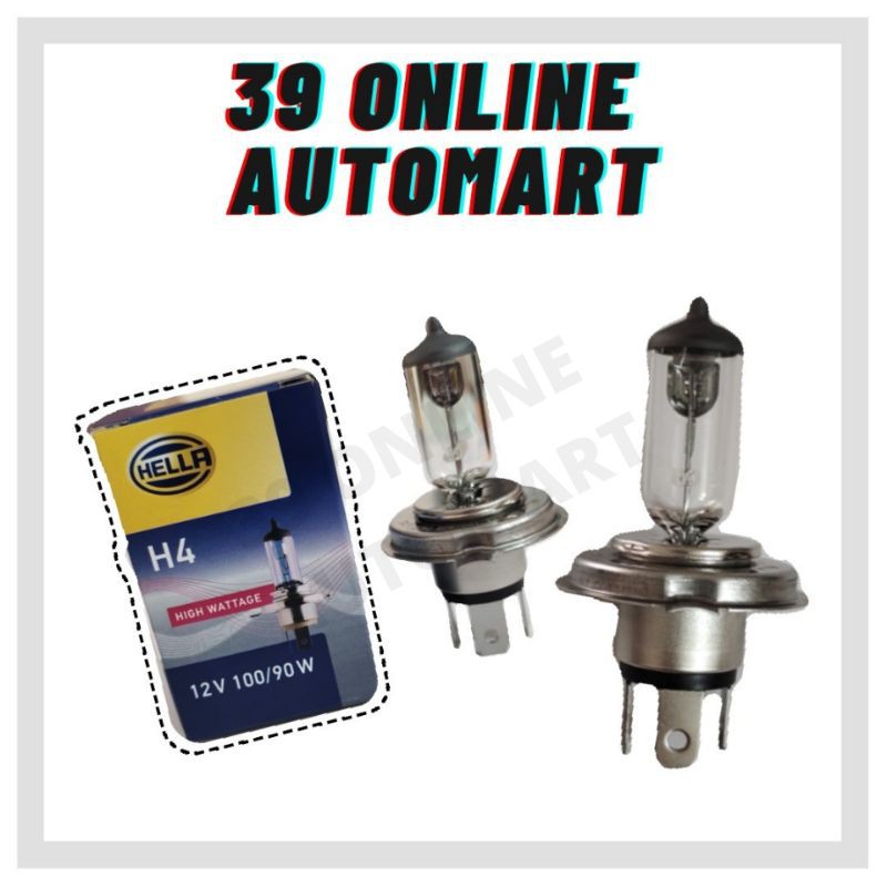 HELLA H4 12V 100W BULB (100% AUTHENTIC) | Shopee Malaysia