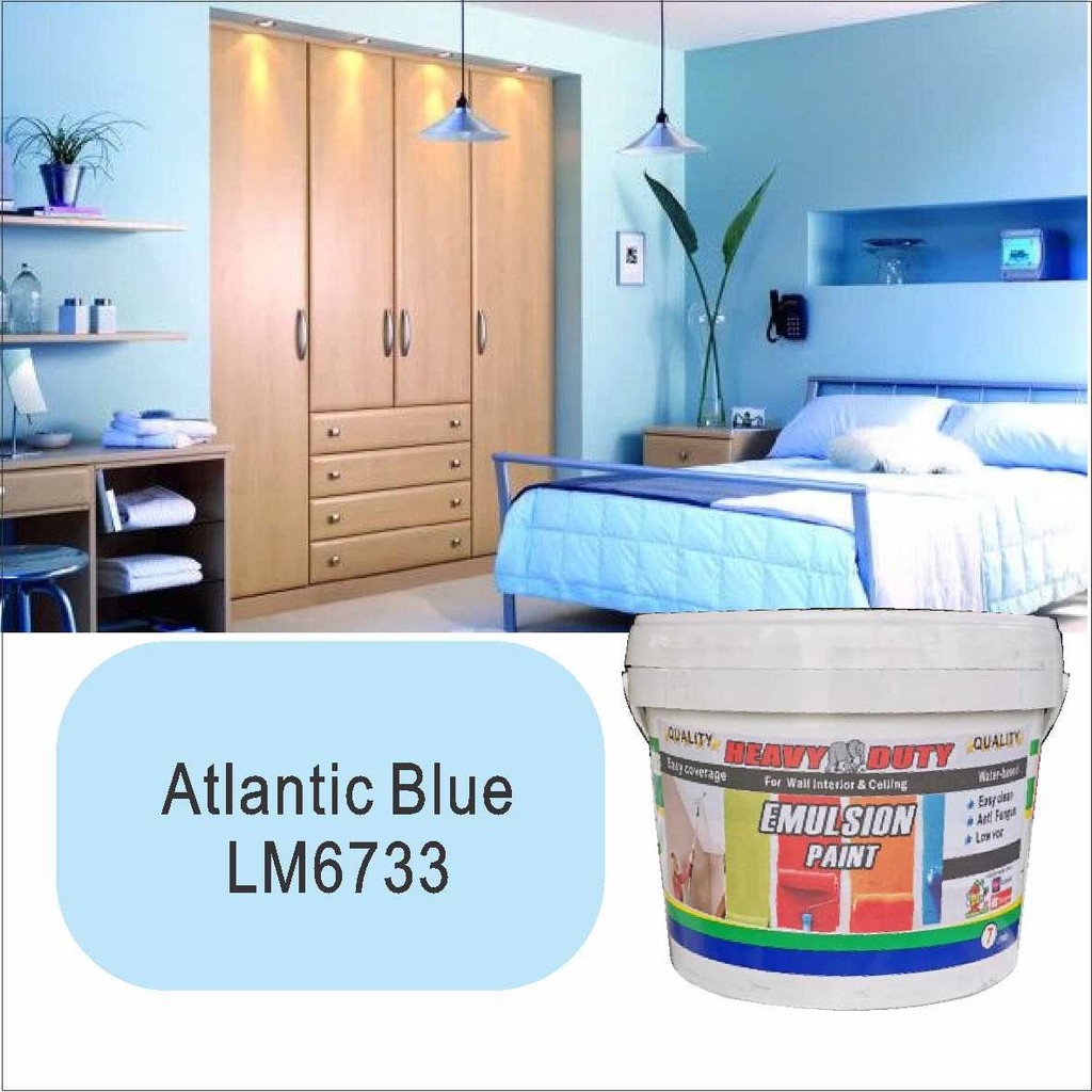 ATLANTIC BLUE HLM6733 ( 7L ) Heavy Duty EMULSION PAINT Cat Interior ...