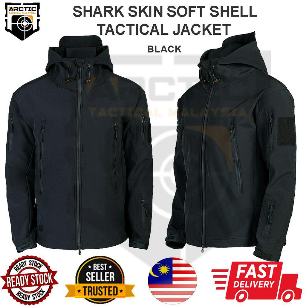 ARCTIC TACTICAL MALAYSIA SHARK SKIN TACTICAL JACKET BLACK READY STOCK ...
