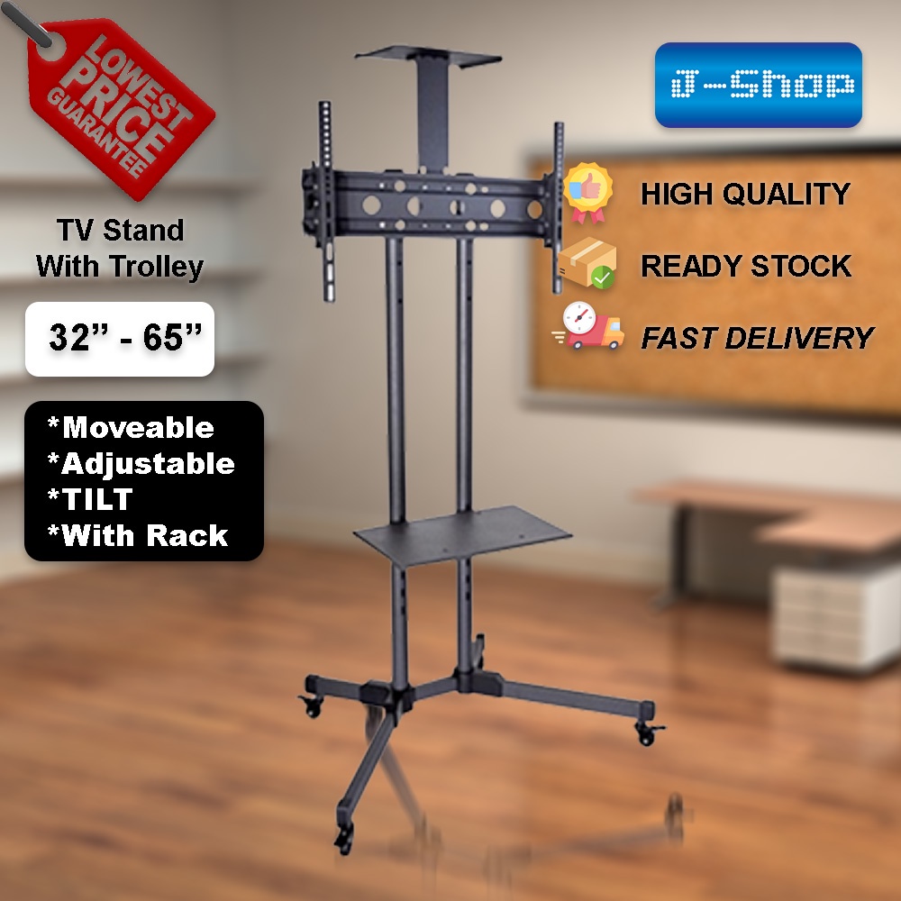[OFFER] Universal TV Stand Trolley Bracket Stand Mobile Portable ...