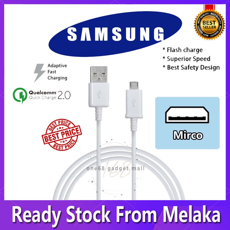[FLASH SELL] 🔥 (1.2m) Original Samsung Micro USB Data Fast Charging ...