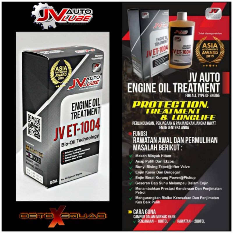 JV Auto Lube Engine treatement + (free gift) | Shopee Malaysia