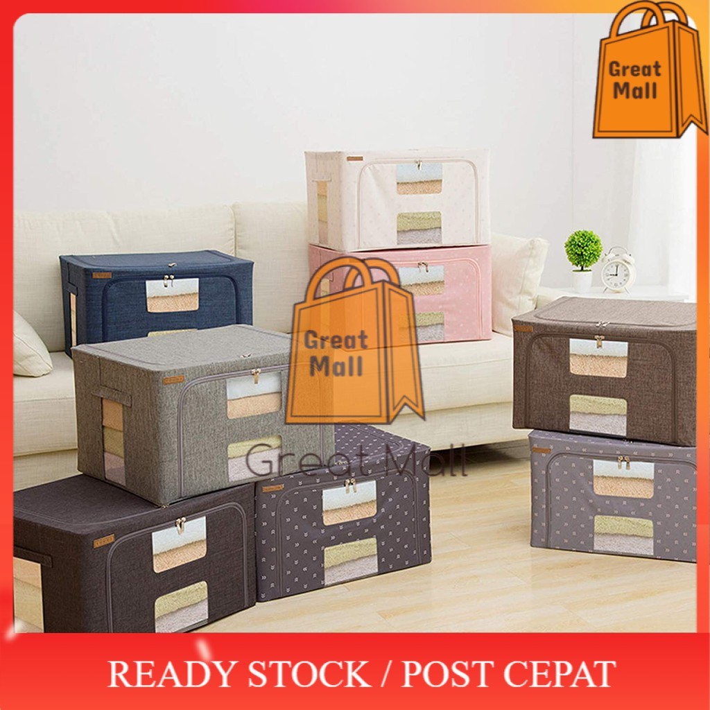 Great Mall Wateright Steel Frame Storage Box Window & Handles Foldable ...