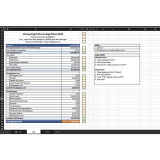 Template Penyata Untung Rugi & Kunci Kira-kira Excel | Shopee Malaysia