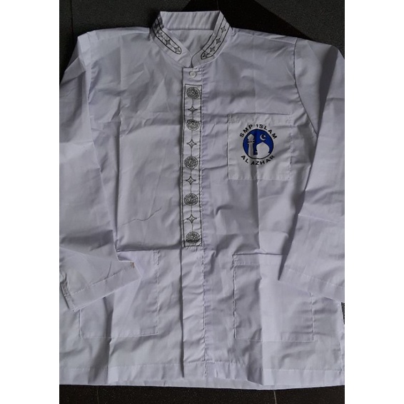 AL Azhar koko SMP School uniform with embroidered front model | Shopee ...