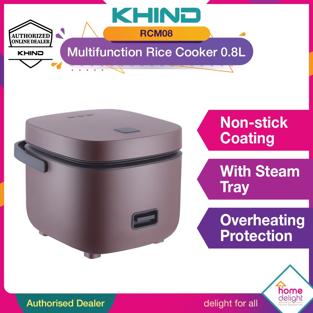 Khind Multifunction Mini Rice Cooker 0.8 [ RCM08 ] | Shopee Malaysia