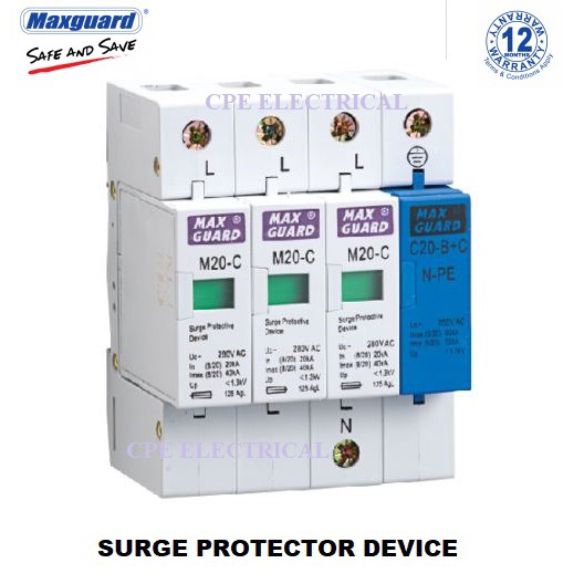 Maxguard 40kA 4 Pole Surge Protection Device | Shopee Malaysia