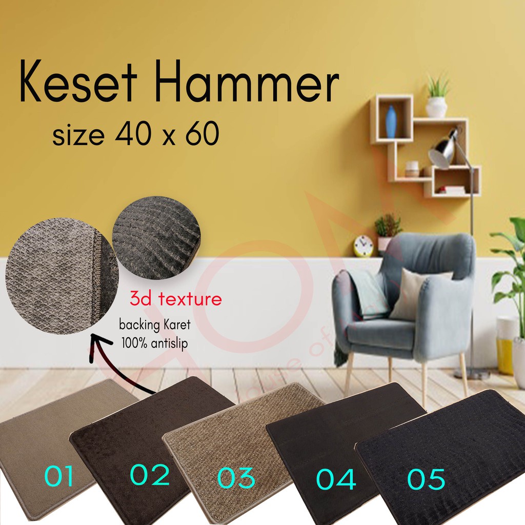 3d HAMMER Type Mat 40X60/ Door Mat/DOORMAT | Shopee Malaysia