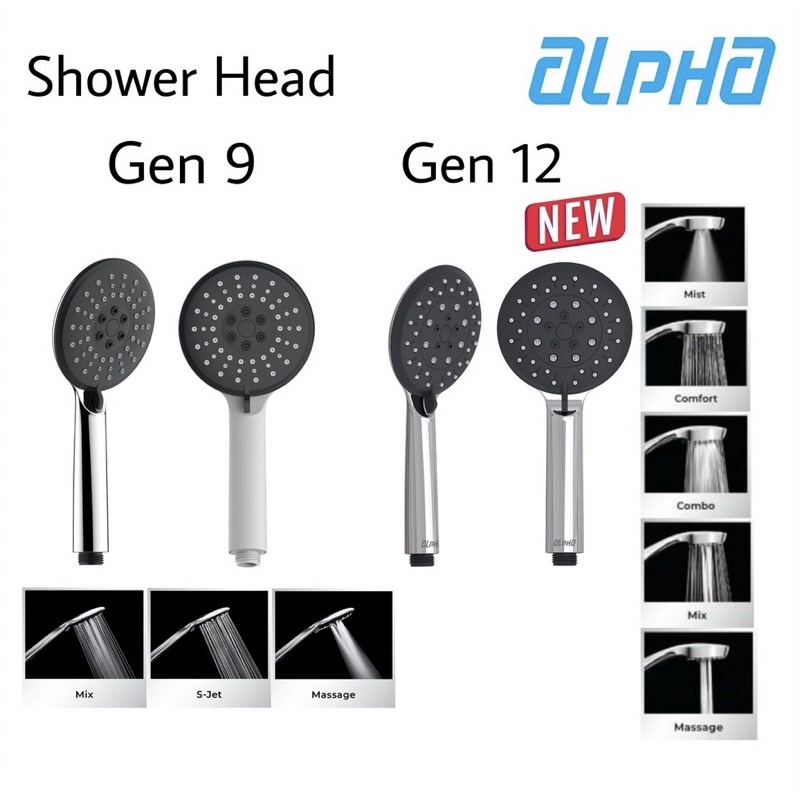 100% Original ALPHA Hand Shower (Gen 9/Gen 12) | Shopee Malaysia