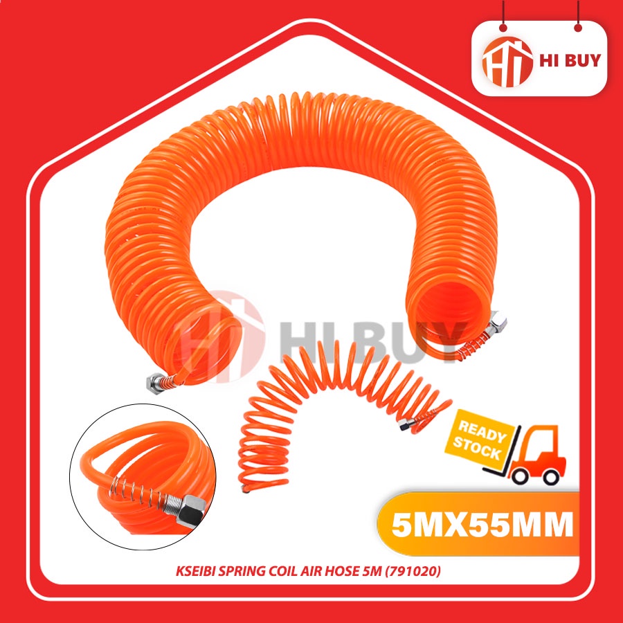 KSEIBI SPRING COIL AIR HOSE 5M (791020)/ PU COIL TUBE/ PNEUMATIC SPRING ...