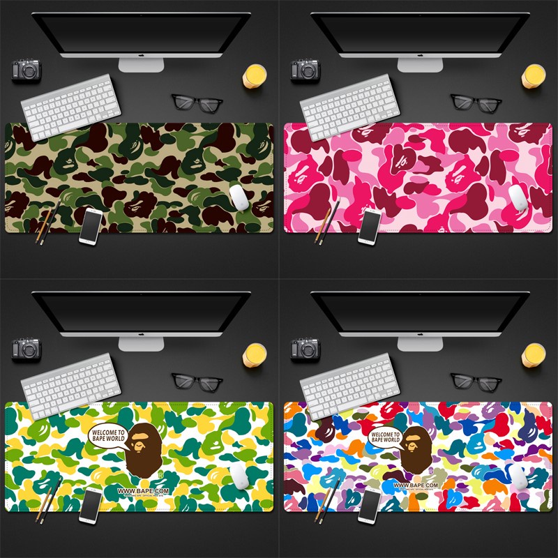 Oversized edge-locked mouse pad tide brand ape man camouflage animation ...