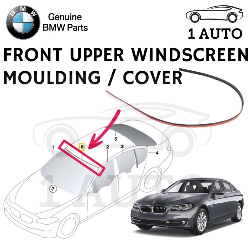 [ORIGINAL BMW PART] BMW 5 SERIES F10 FRONT UPPER WINDSCREEN RUBBER ...
