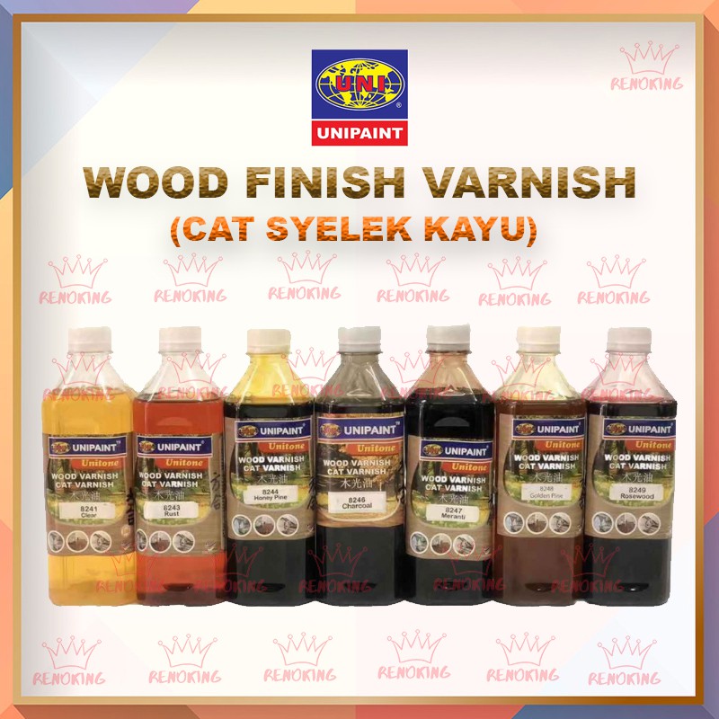 🔥 🔥 UNIPAINT Shellac Paint Wood Finish Varnish Wood Shellac Cat Syelek ...
